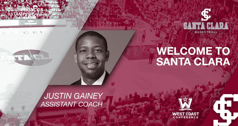 Justin Gainey Named Assistant Basketball Coach at Santa Clara - HoopDirt