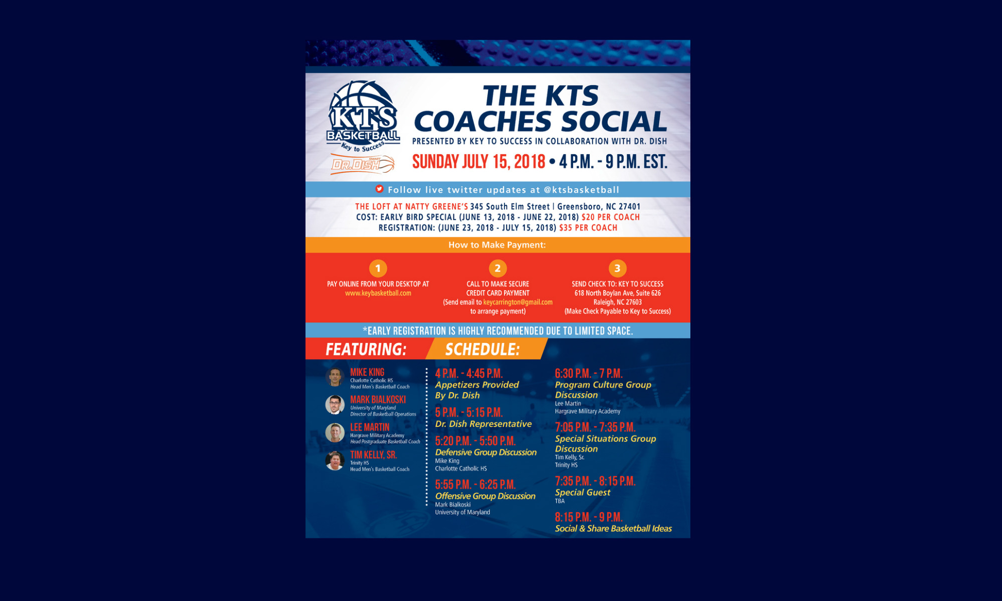The KTS Coaches Social - July 15, 2018 - Greensboro, NC - HoopDirt