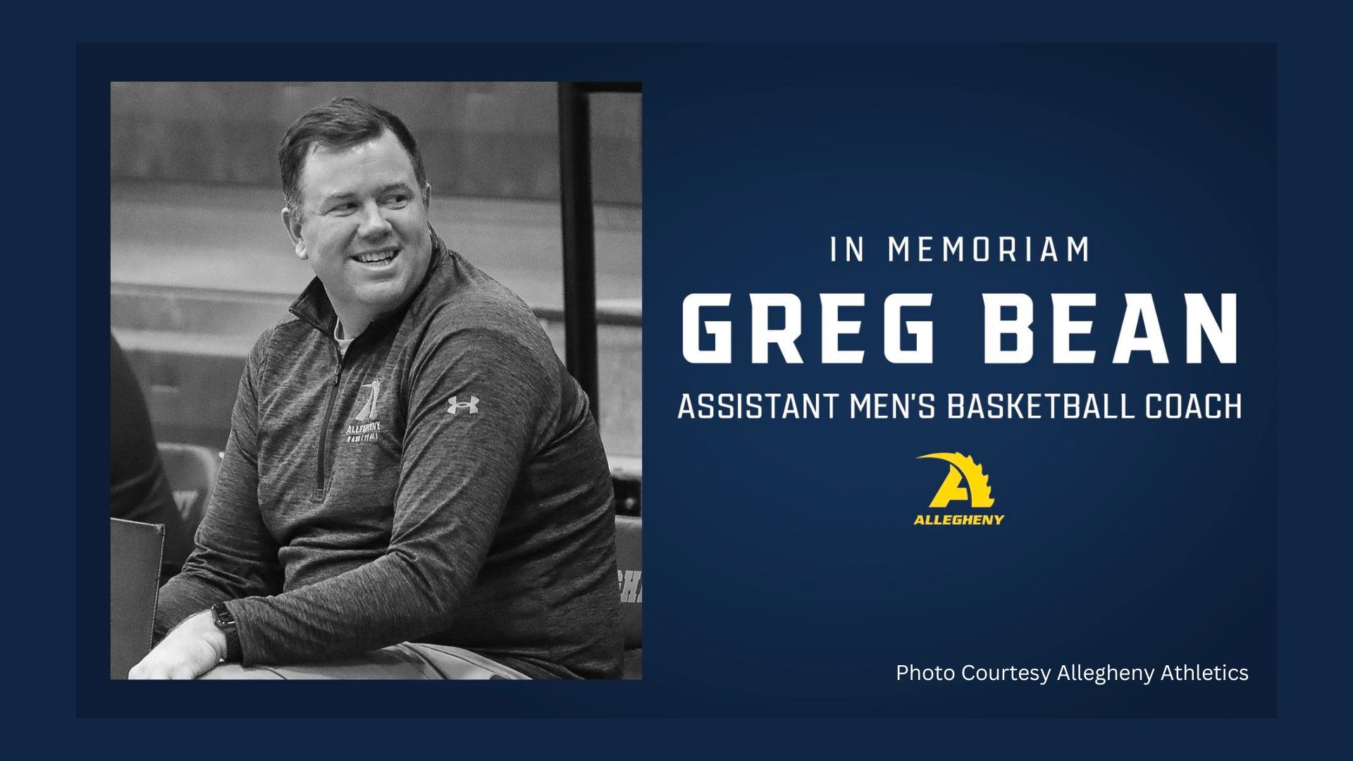 Allegheny College Assistant Basketball Coach Greg Bean passes away ...